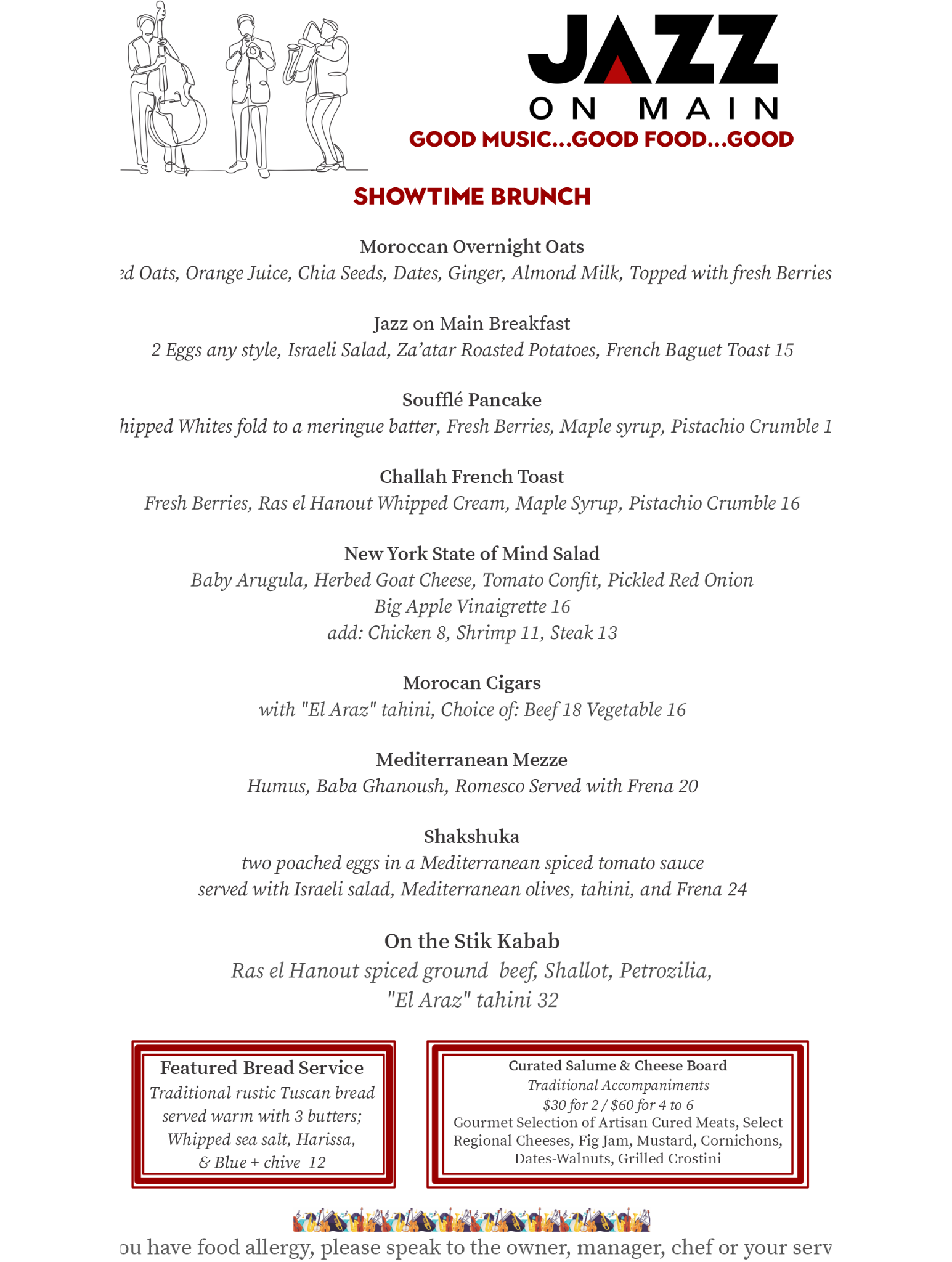 Brunch Menu